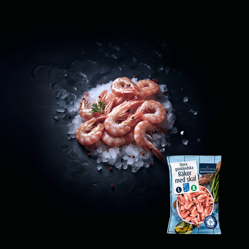 Royal Greenland Frysta Räkor med skal 70/90 L - Frozen Shrimps with Pe ...