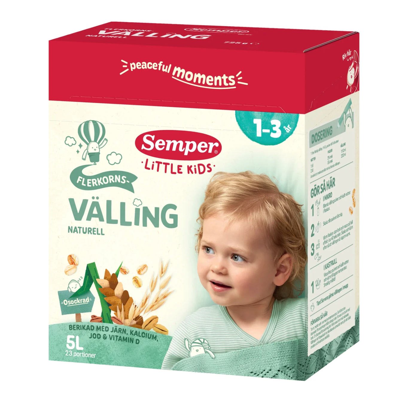 Semper Flerkornsvälling Naturell fr 2år - Milk Gruel 2 years 5L ...
