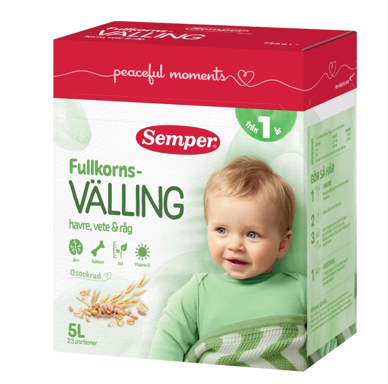 Semper Fullkornsvälling 1 år - Milk Gruel Wholegrain 1 year 5L ...