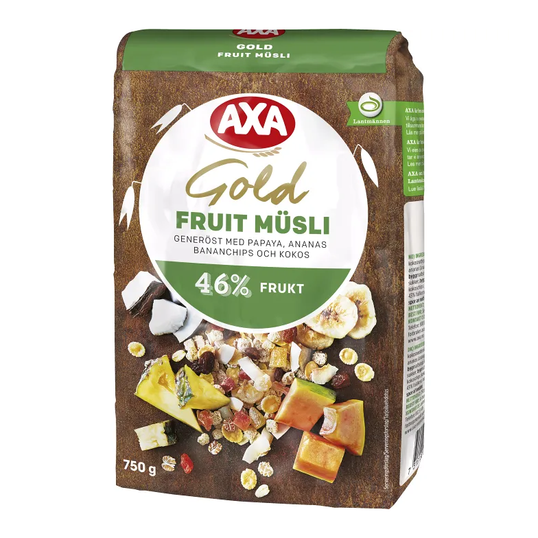 AXA Gold Fruit Müsli - Cereal 750 g – Swedishness